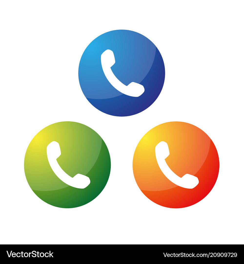 Phone icon button Royalty Free Vector Image - VectorStock