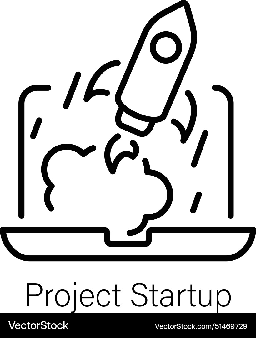 Project startup Royalty Free Vector Image - VectorStock
