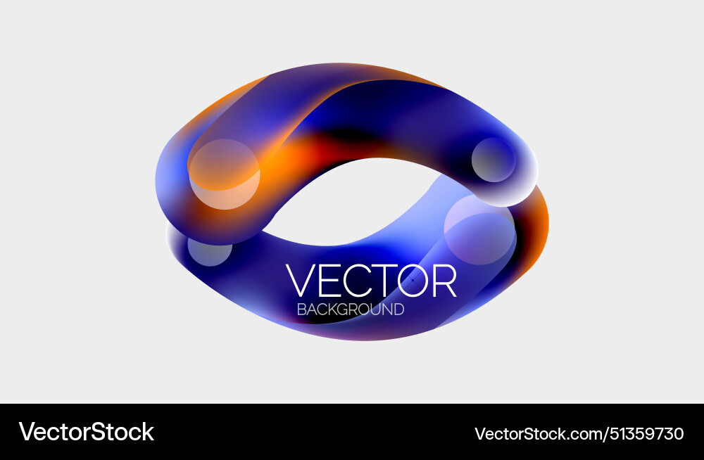 Beautiful flowing round shapes and circles Vector Image