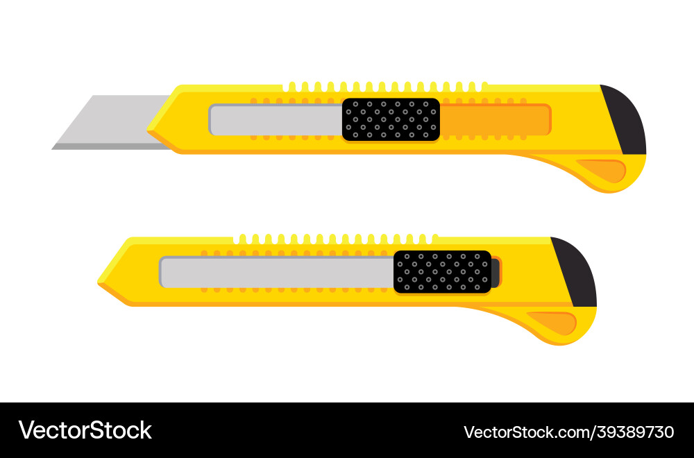 Cutter knife blade paper craft utility Royalty Free Vector