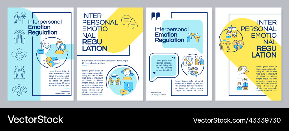 Interpersonal emotion regulation blue and yellow Vector Image