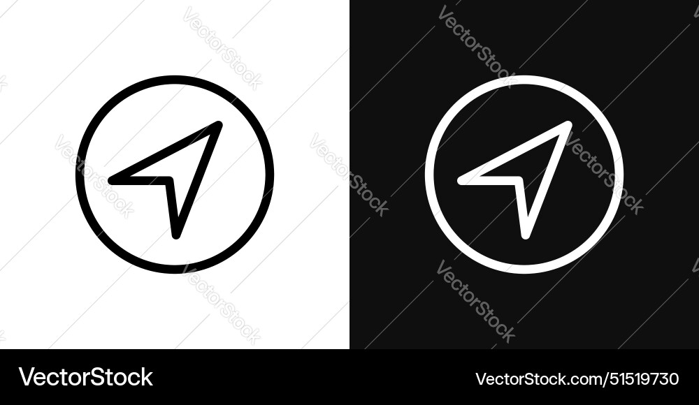 Navigation icon Royalty Free Vector Image - VectorStock