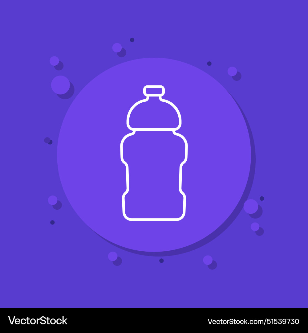 Reusable bottle icon in line design Royalty Free Vector