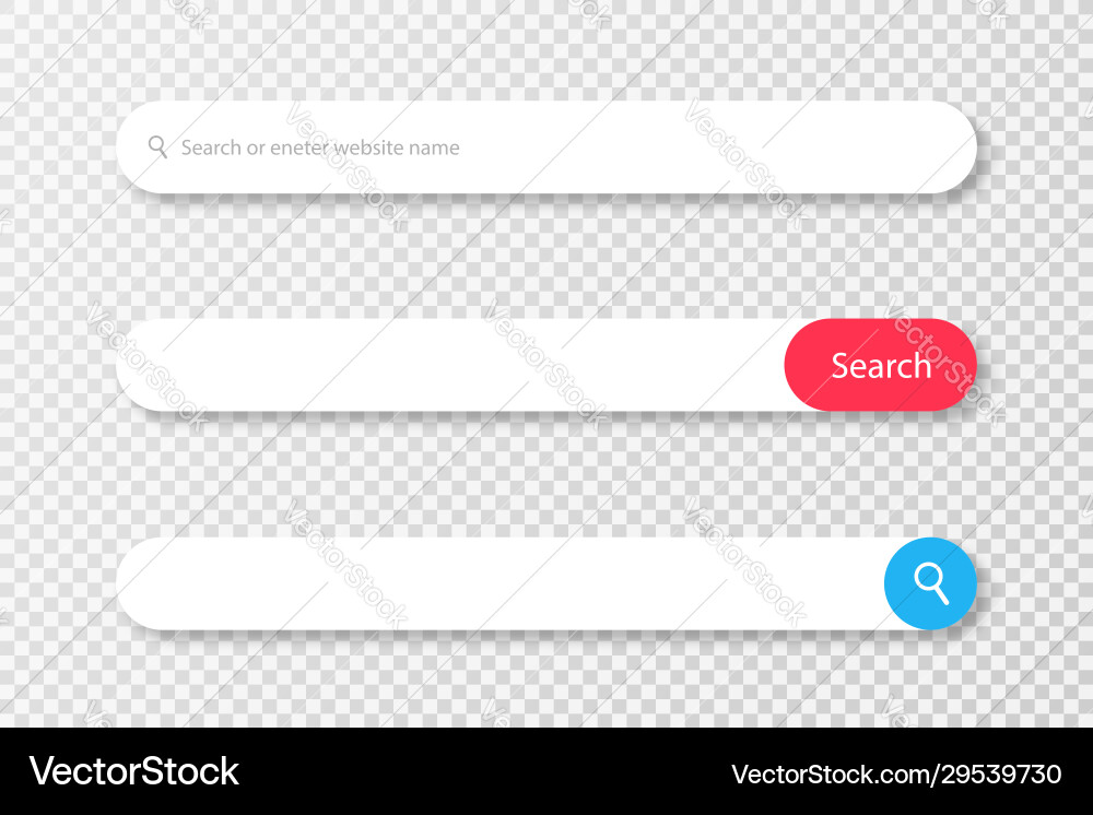 Search bar for web browser set Royalty Free Vector Image