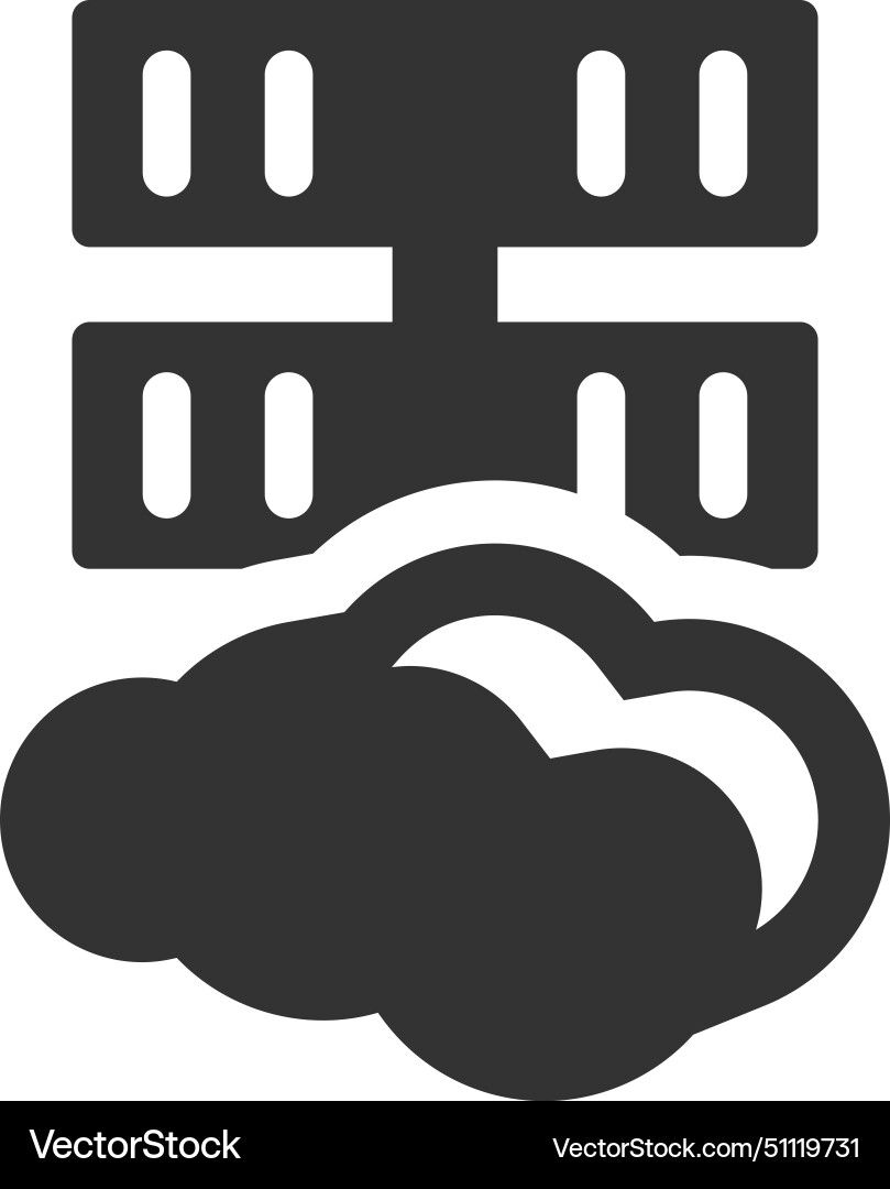 Cloud server icon Royalty Free Vector Image - VectorStock
