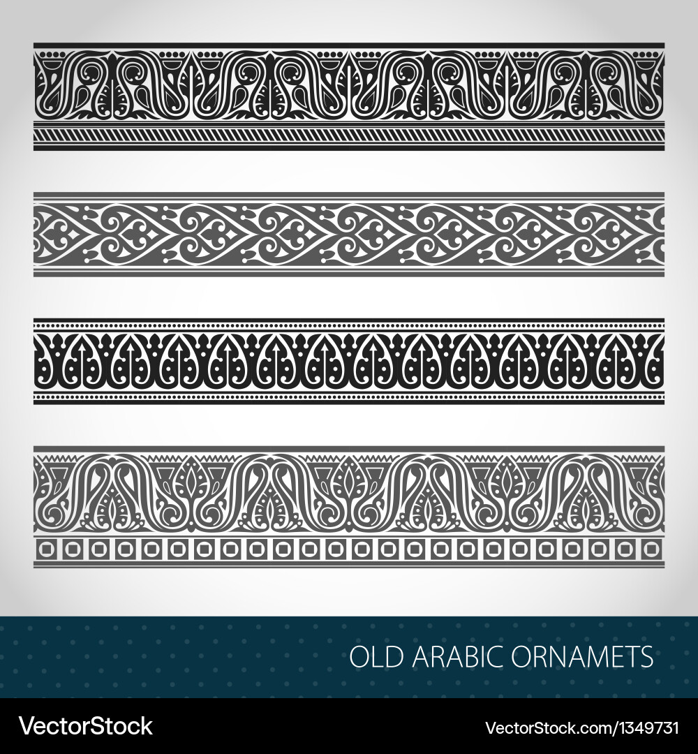 Islamic Border Patterns Royalty Free Vector Image