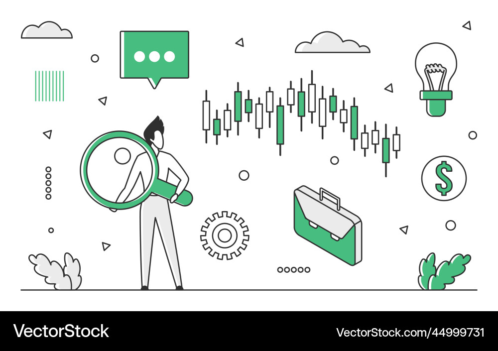 Market analysis research Royalty Free Vector Image