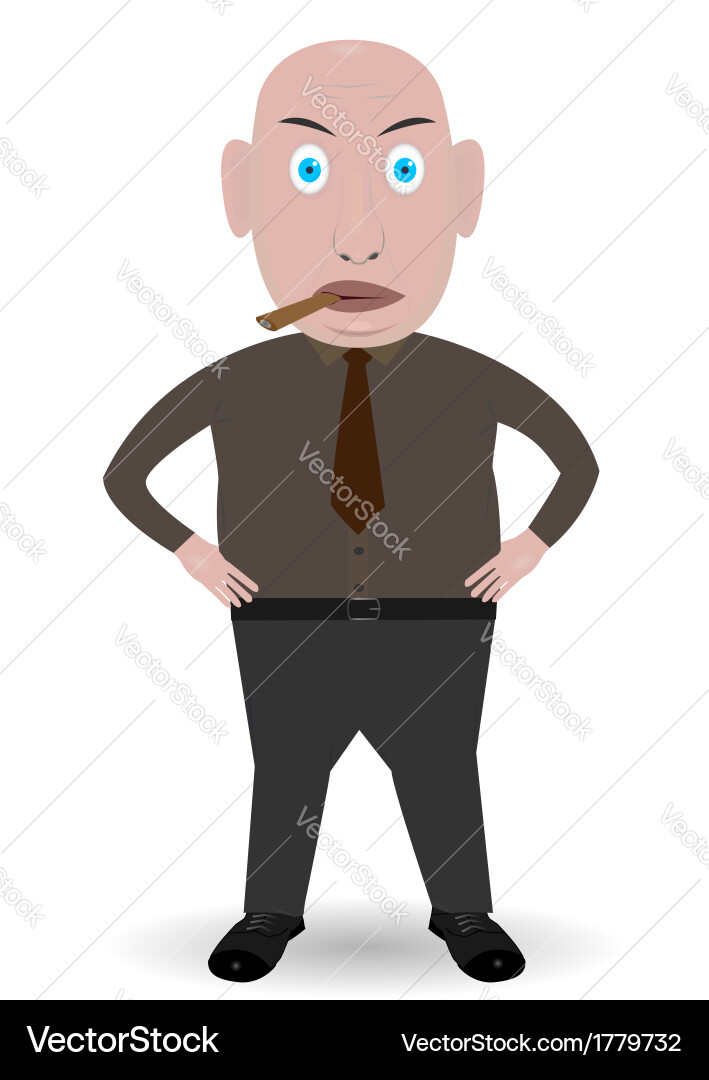 Angly Boss Lizenzfreies Vektorbild - VectorStock