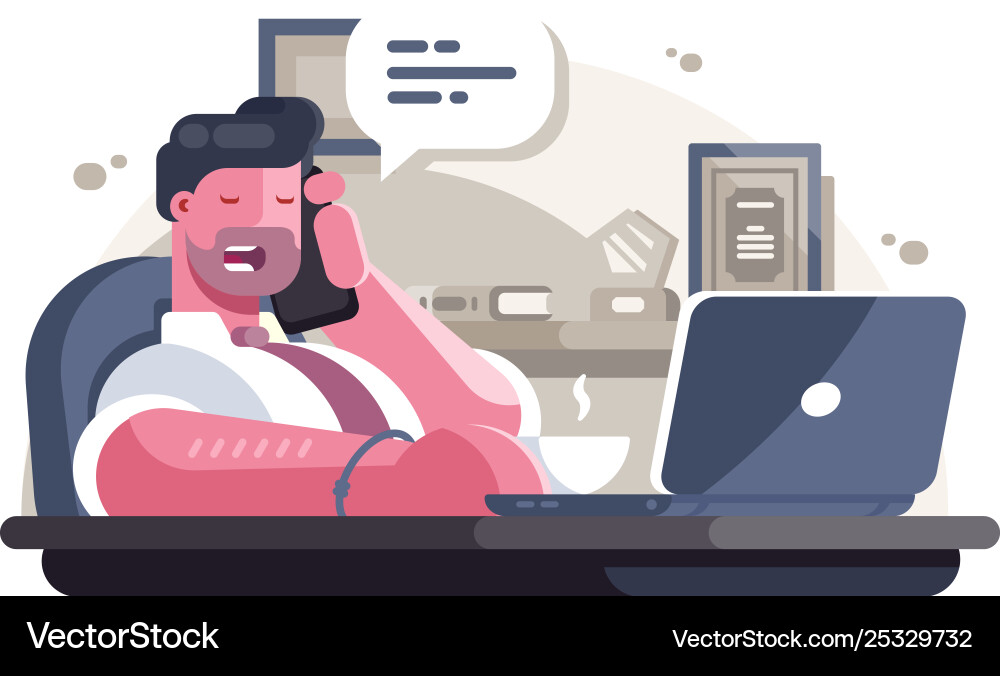 Business Manager in Office Royalty Free Vector Image