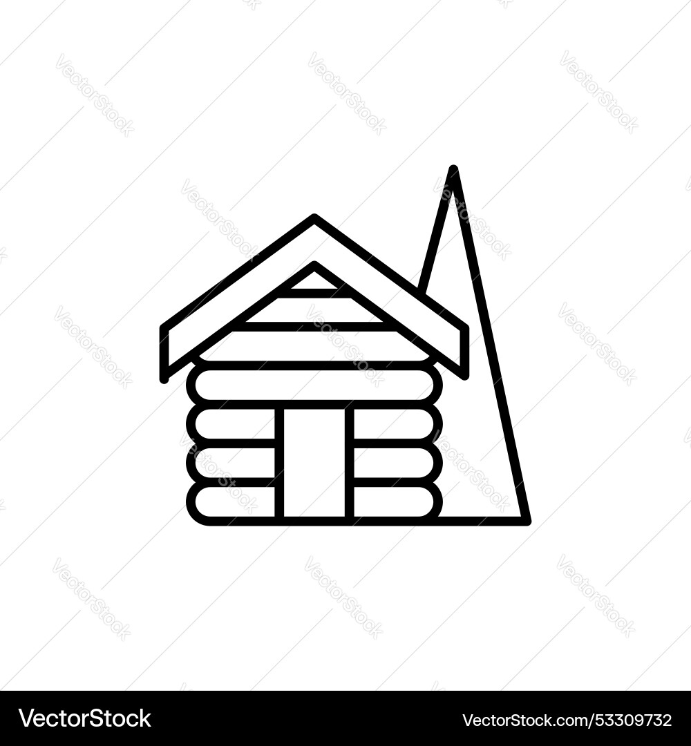 Cabin icon isolated on white background Royalty Free Vector