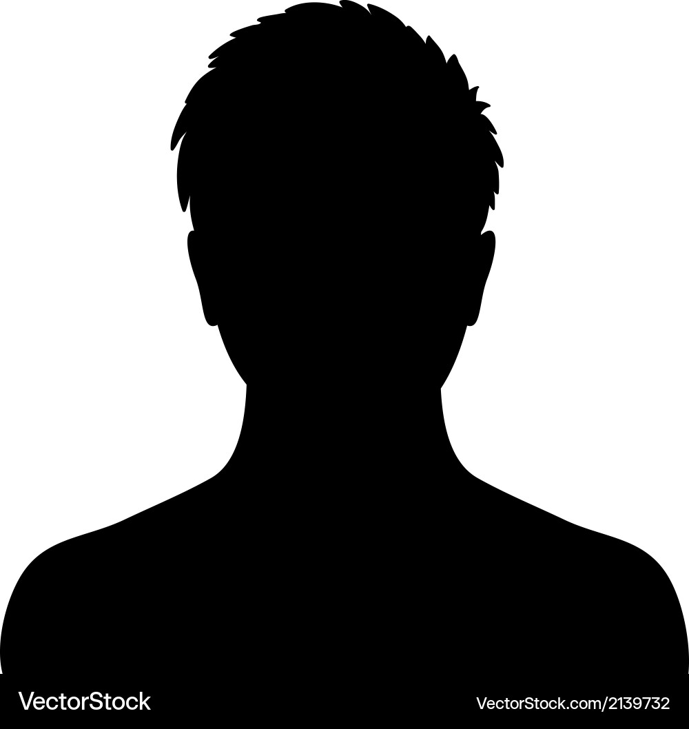 Man silhouette profile picture Royalty Free Vector Image