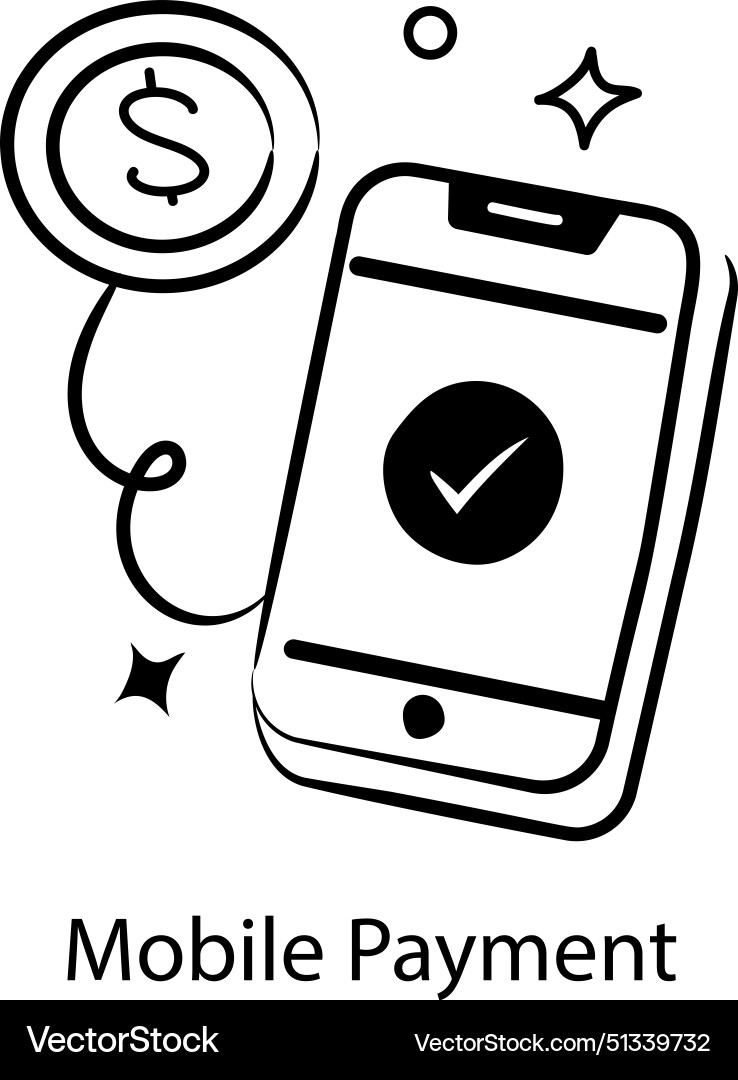 Mobile payment Royalty Free Vector Image - VectorStock