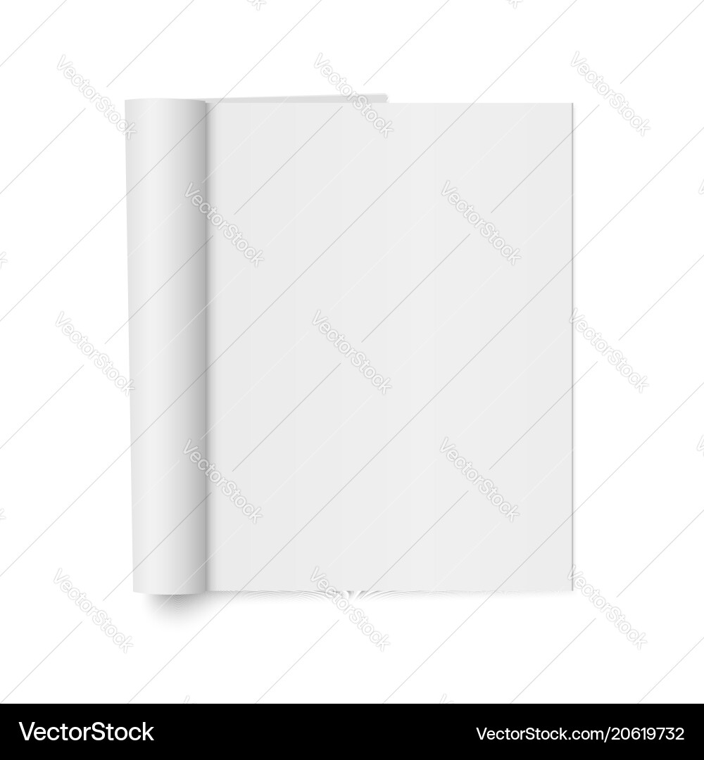 Mock up of realistic magazine Royalty Free Vector Image