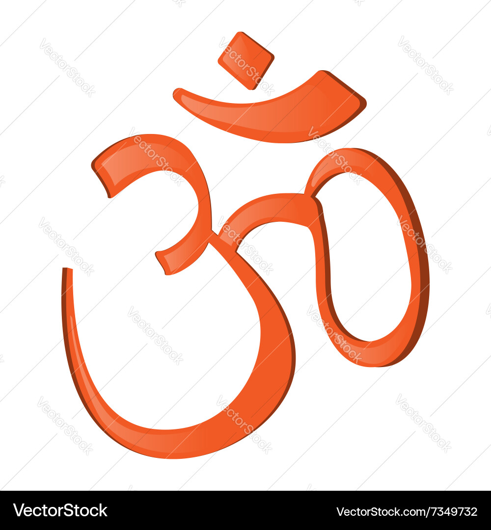 Ohm symbol cartoon icon Royalty Free Vector Image