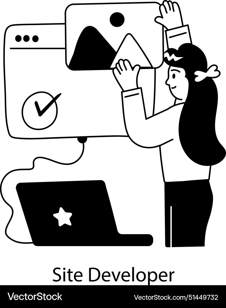 Site developer Royalty Free Vector Image - VectorStock