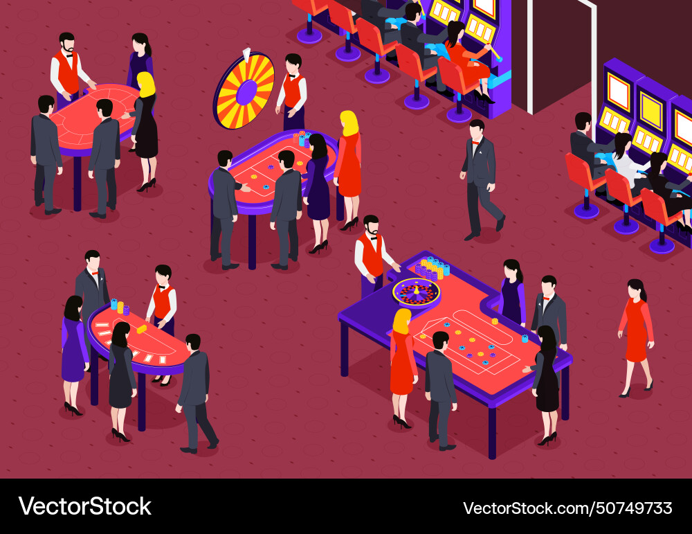 Casino isometric Royalty Free Vector Image - VectorStock