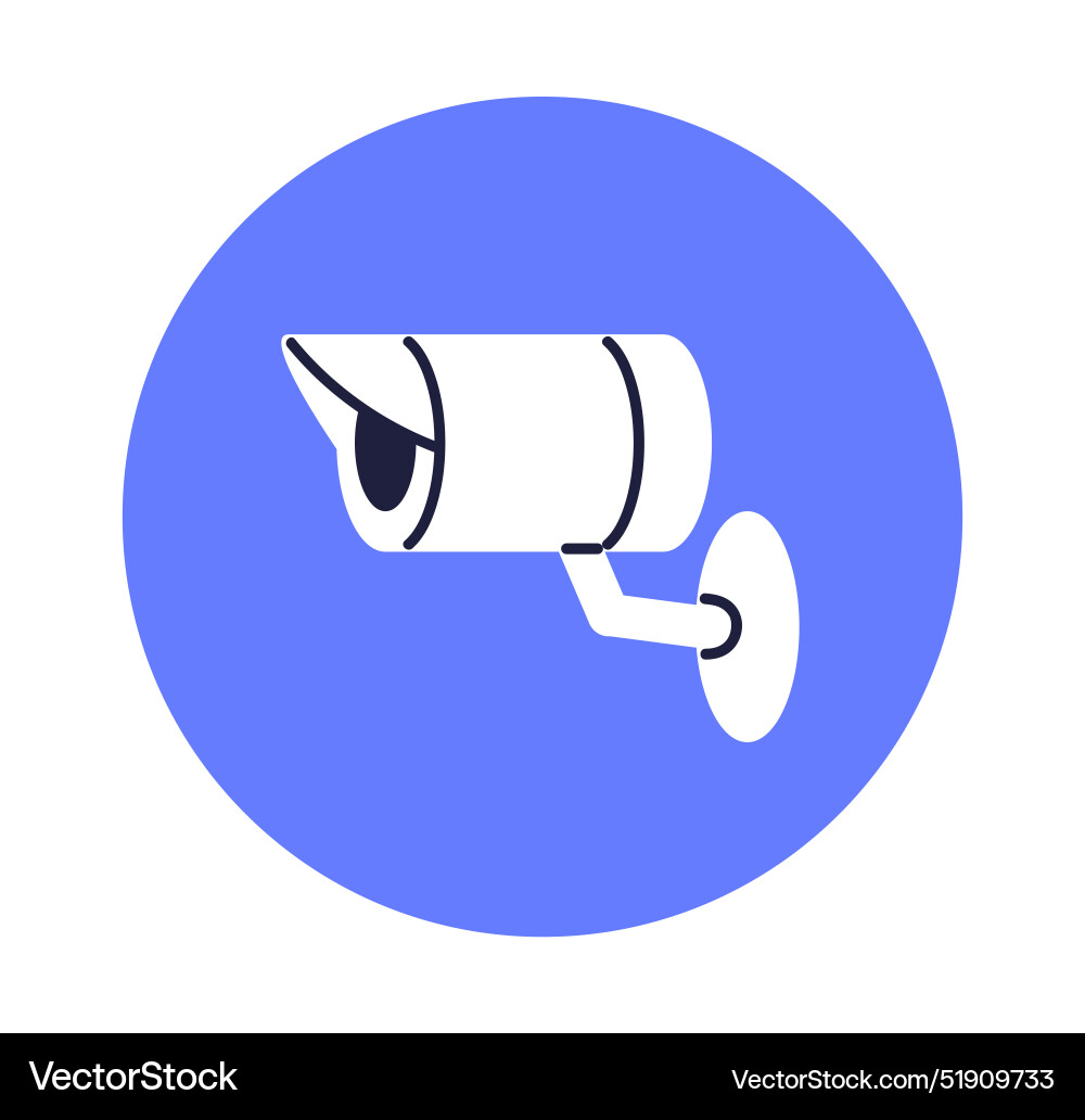 Cctv surveillance digital video camera circle Vector Image