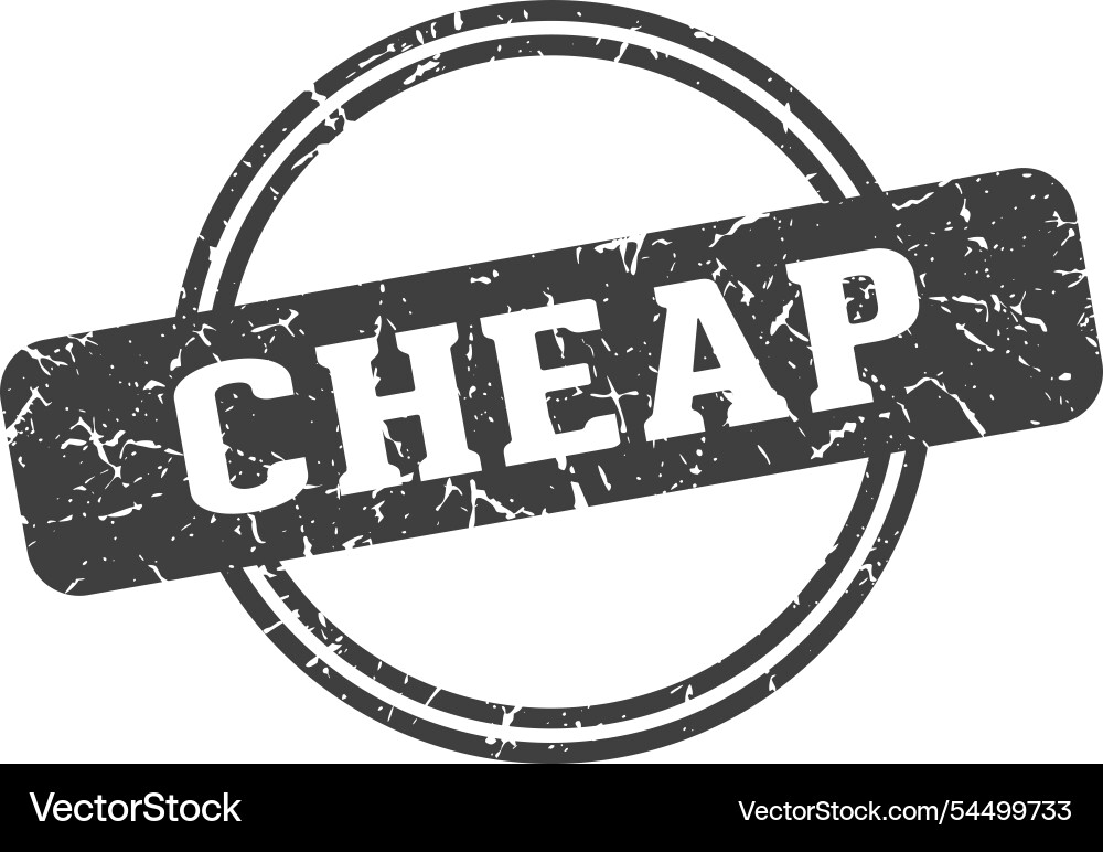 Cheap stamp Royalty Free Vector Image - VectorStock