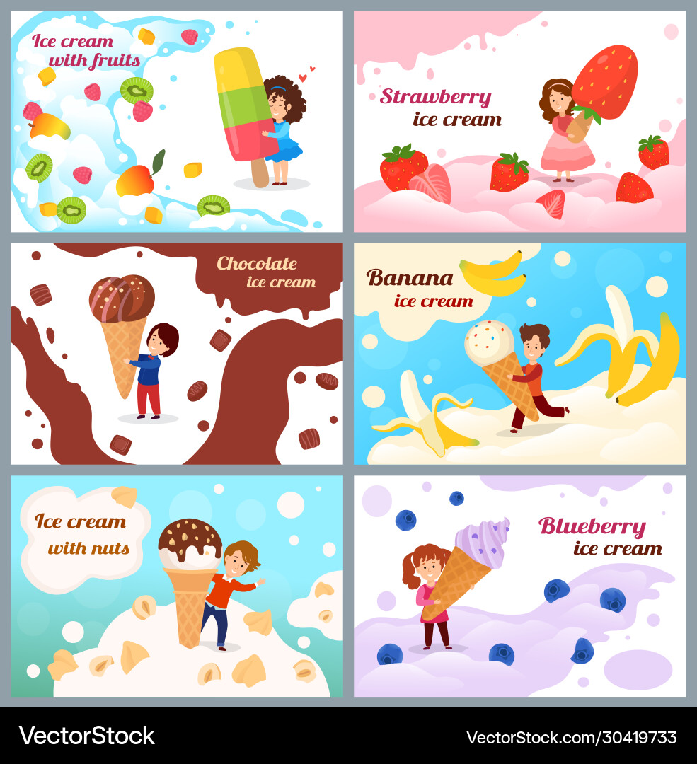 Child with ice cream cartoon Royalty Free Vector Image