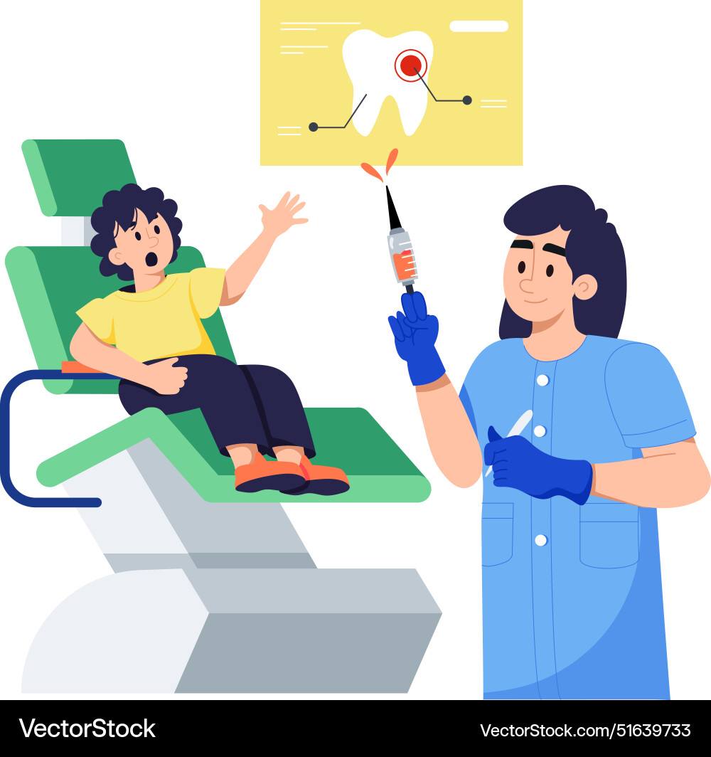 Dental anaesthesia Royalty Free Vector Image - VectorStock