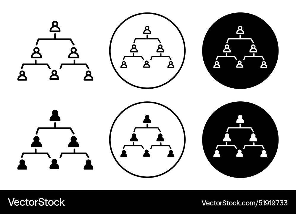 Hierarchical structure icon 2 collection Vector Image Hierarchical structure icon 2 collection Vector Image