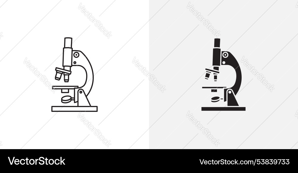 Microscope icon set Royalty Free Vector Image - VectorStock