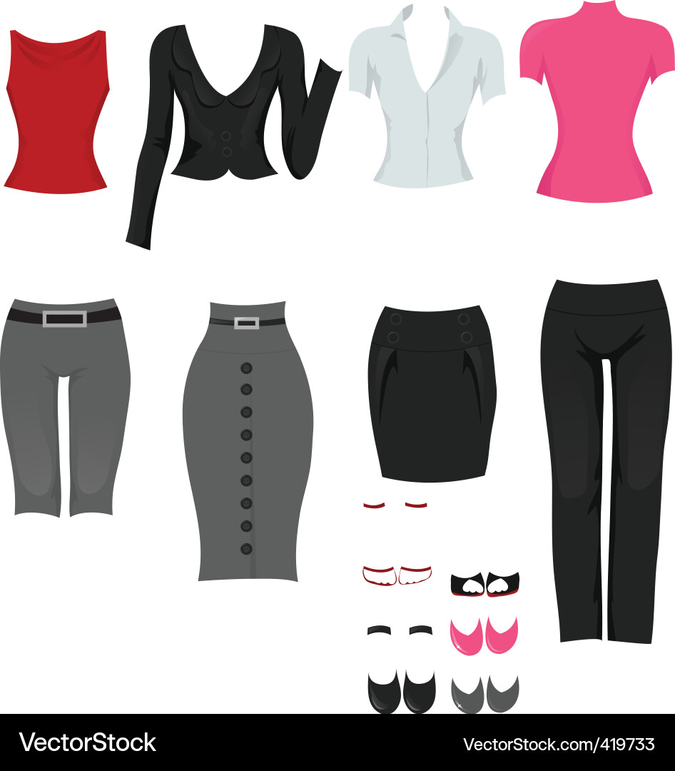 Office clothes Royalty Free Vector Image - VectorStock