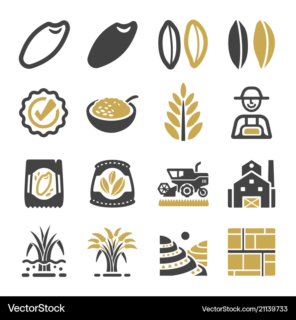 Rice icon Royalty Free Vector Image - VectorStock