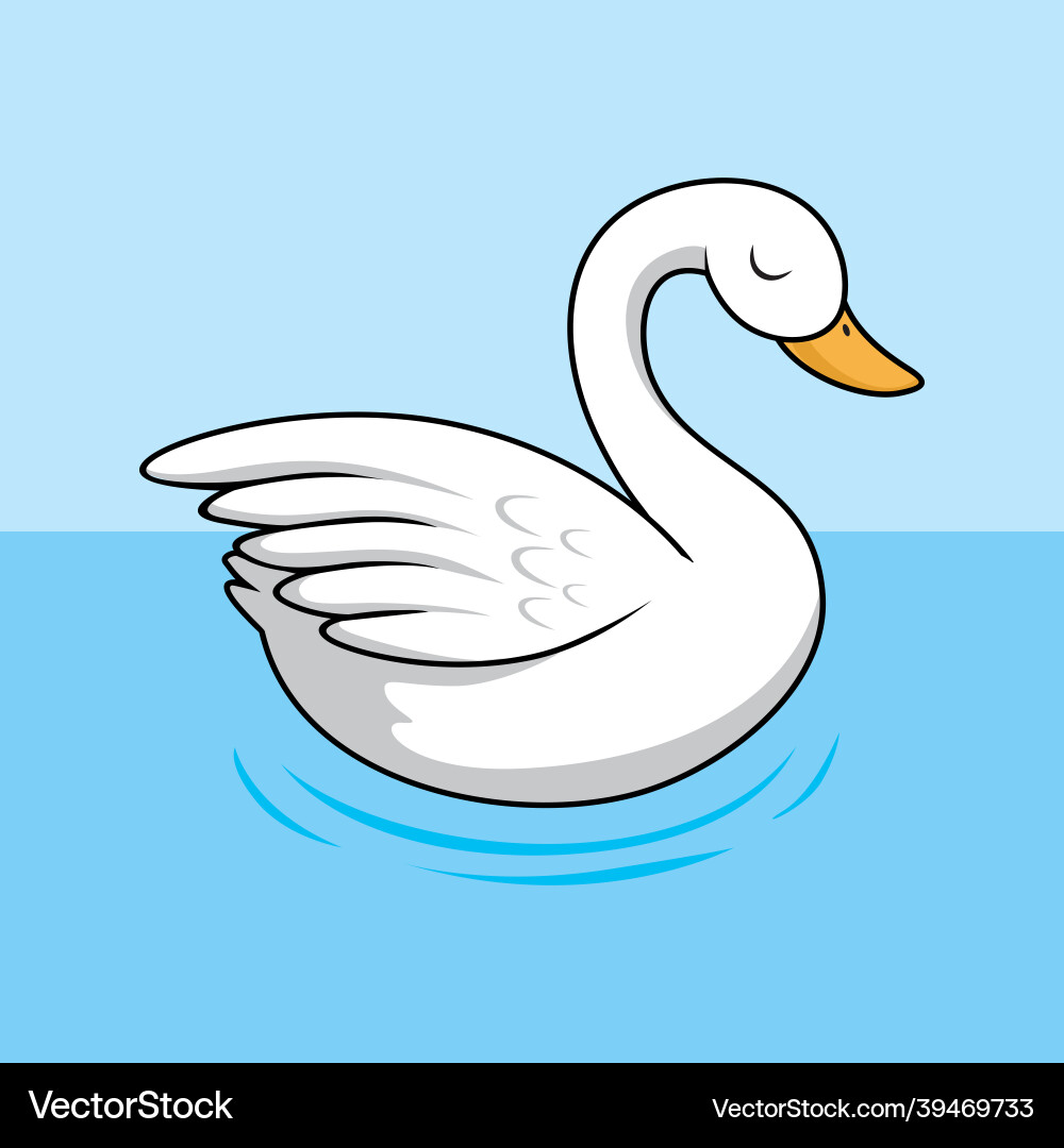 Cartoon Swan