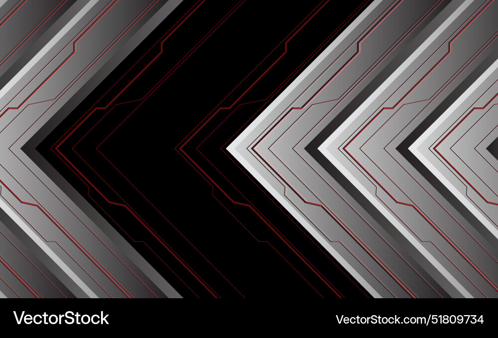 Abstract silver arrow cyber direction geometric Vector Image