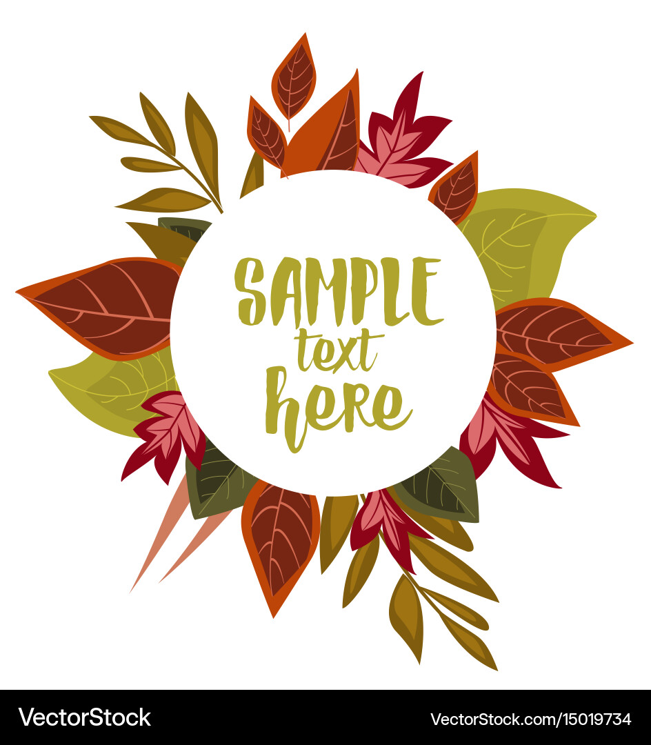 Autumn leaves decoration Royalty Free Vector Image