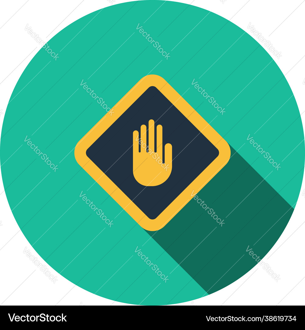 Icon warning hand Royalty Free Vector Image - VectorStock