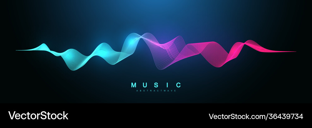 Music abstract background wave poster Royalty Free Vector