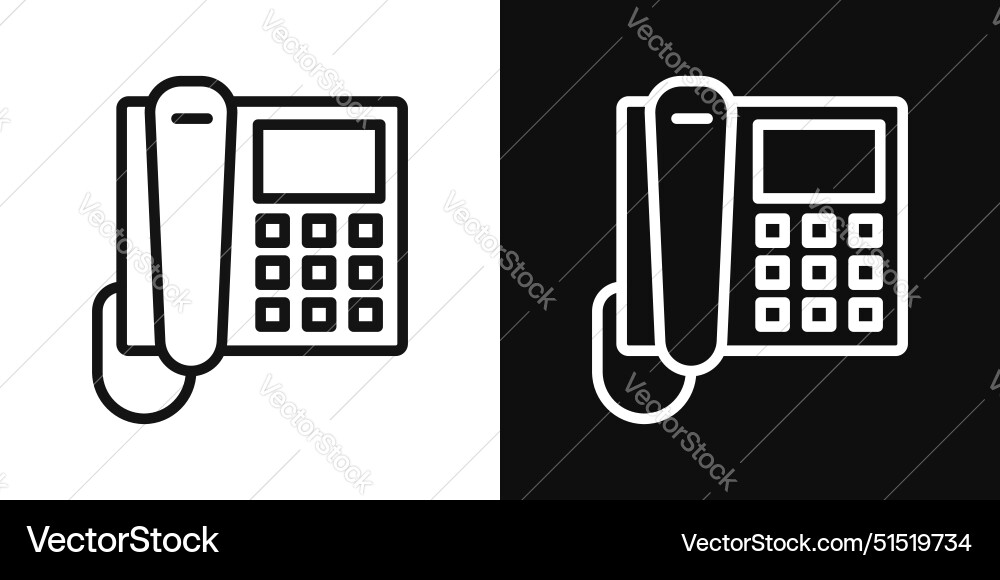Office phone icon Royalty Free Vector Image - VectorStock