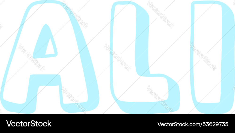 Ali Royalty Free Vector Image - VectorStock