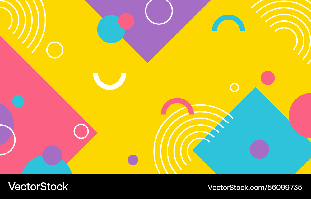 Colorful abstract geometric background with Vector Image