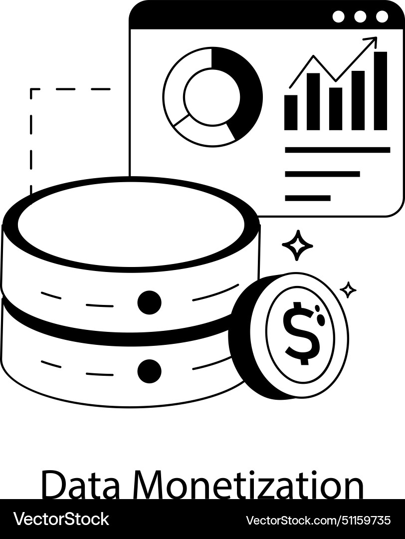 Data monetization Royalty Free Vector Image - VectorStock