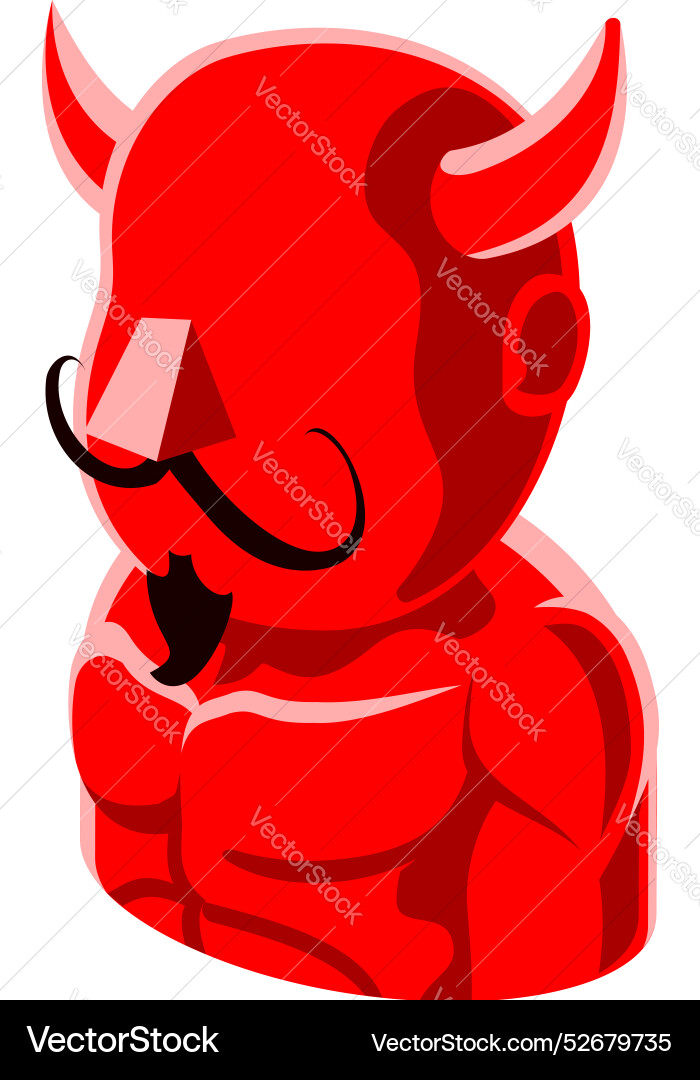 Devil man avatar people icon Royalty Free Vector Image