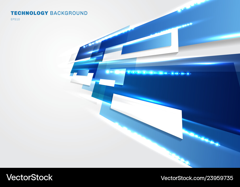 Dynamic Blue & White 3D Rectangles Royalty Free Vector