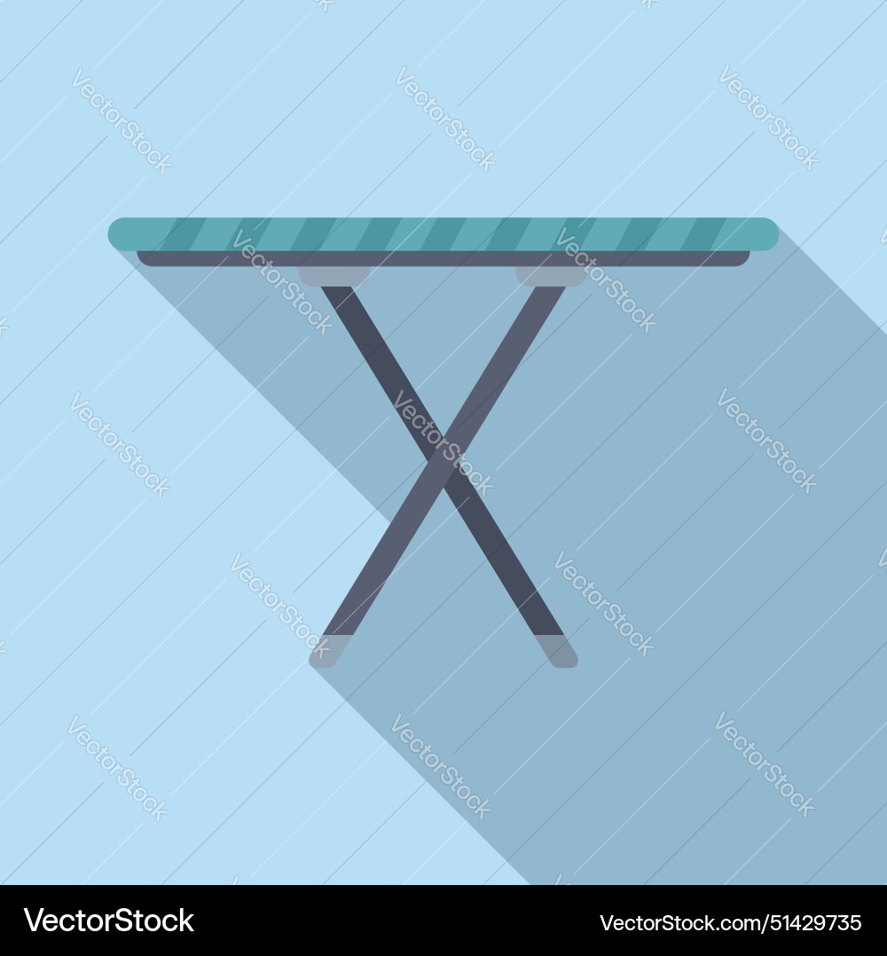 Flat design of ironing board on blue Royalty Free Vector