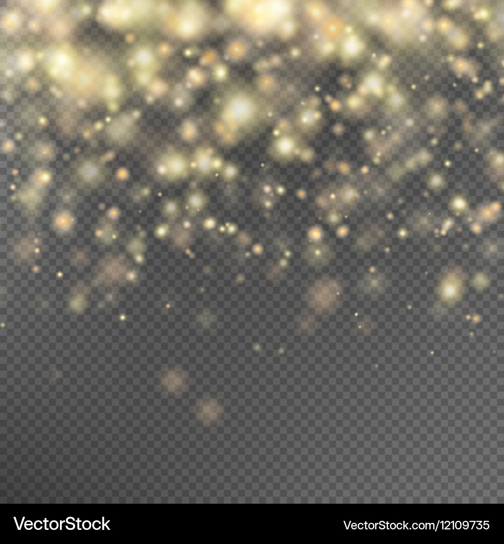 Gold Glitter Partikel Effekt eps 10 Lizenzfreier Vektor