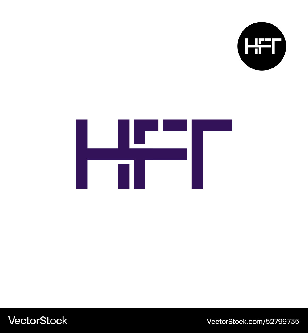 Hft logo letter monogram design Royalty Free Vector Image
