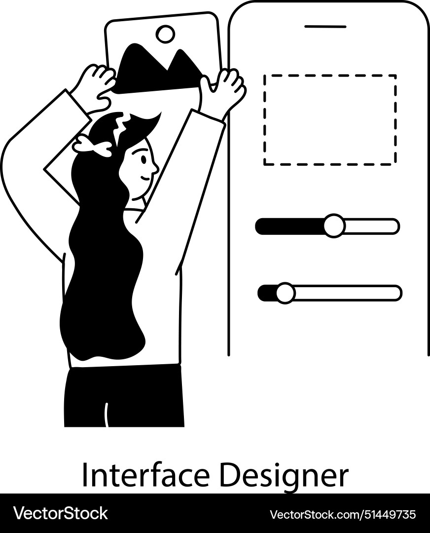 Interface designer Royalty Free Vector Image - VectorStock
