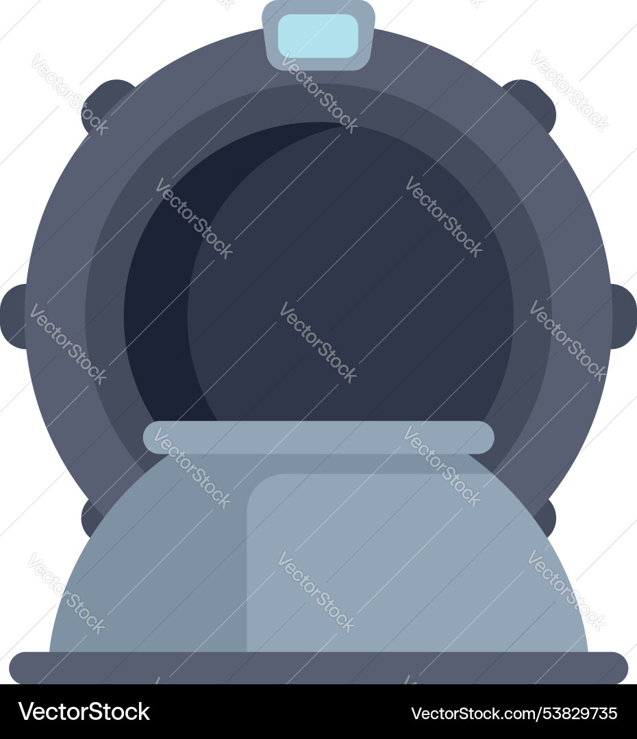 Mri scanner working medical imaging Royalty Free Vector