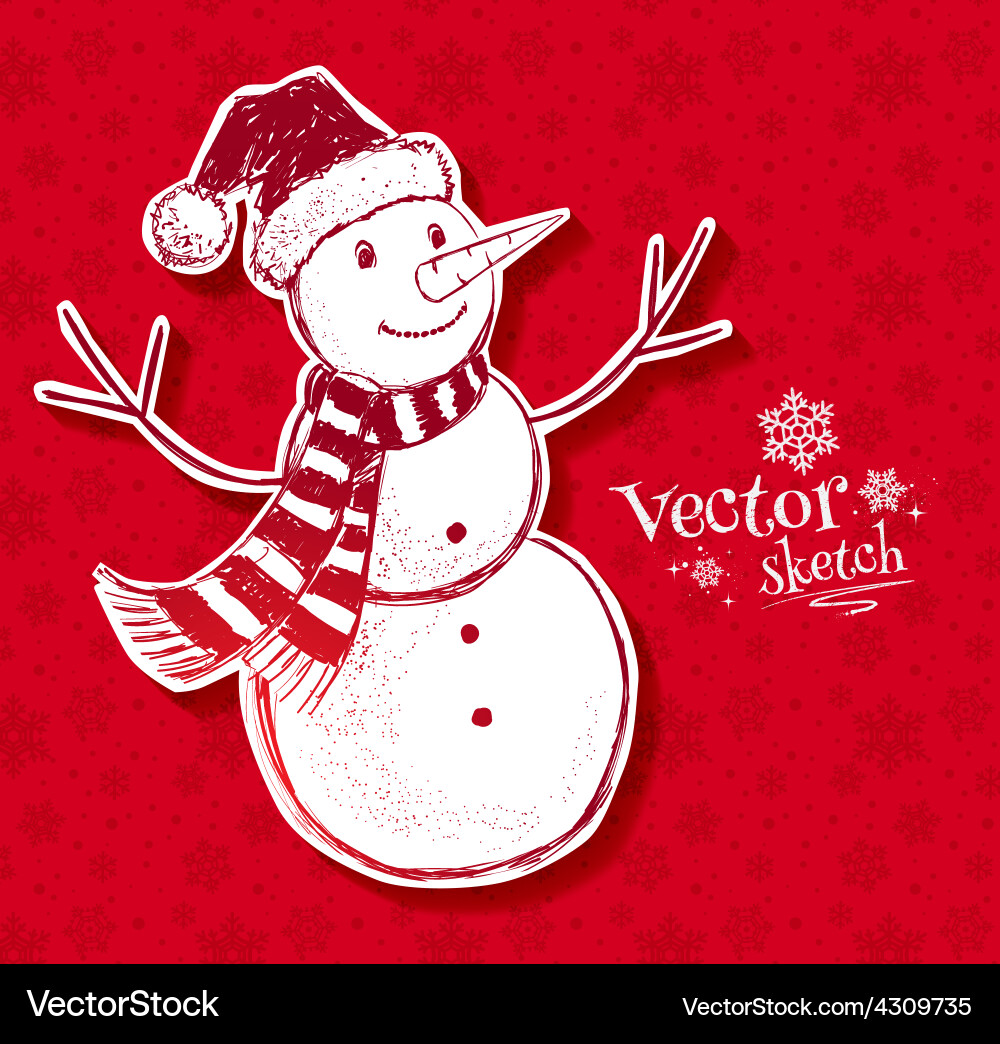 Snowman Royalty Free Vector Image - VectorStock