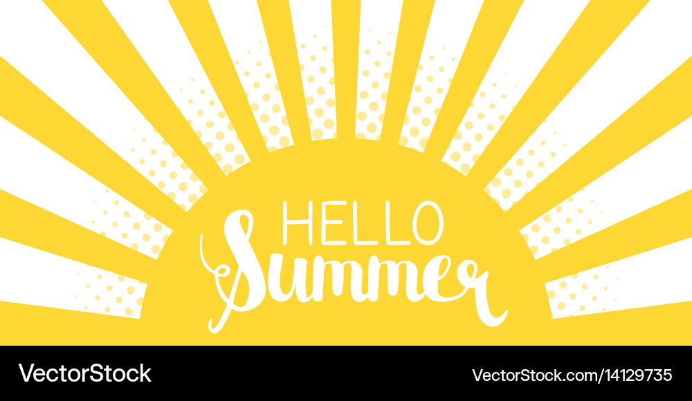 Summer Sun Rays Background Royalty Free Vector Image