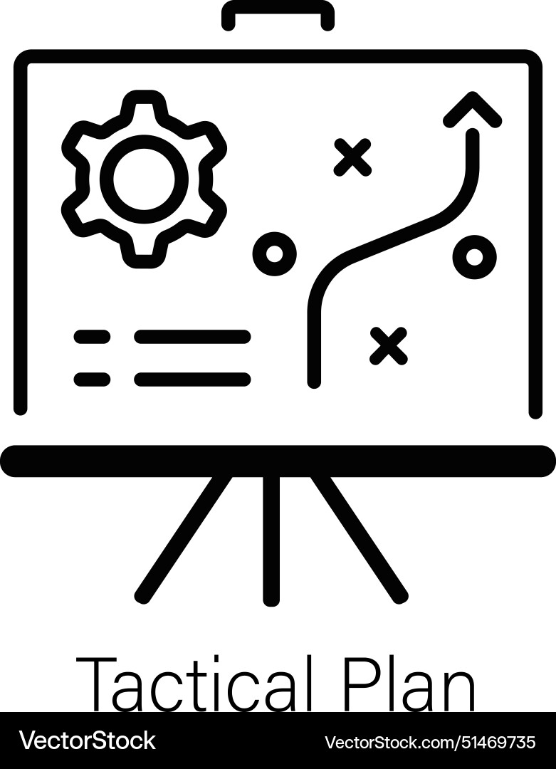 Tactical plan Royalty Free Vector Image - VectorStock
