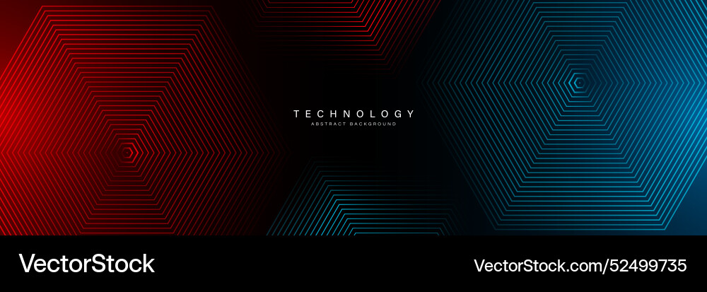 Technology abstract background with red and blue Vector Image