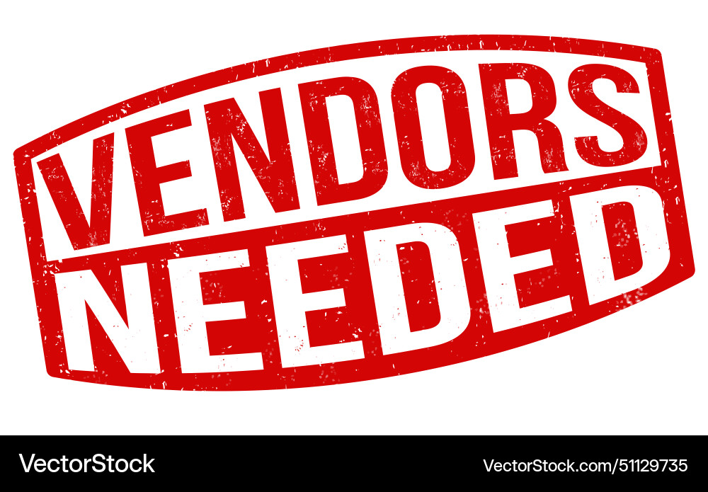 Vendors needed grunge rubber stamp Royalty Free Vector Image