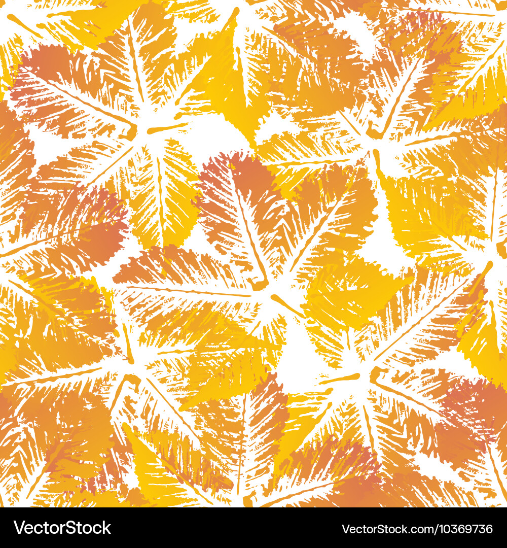 Chestnut leaves seamless pattern Royalty Free Vector Image